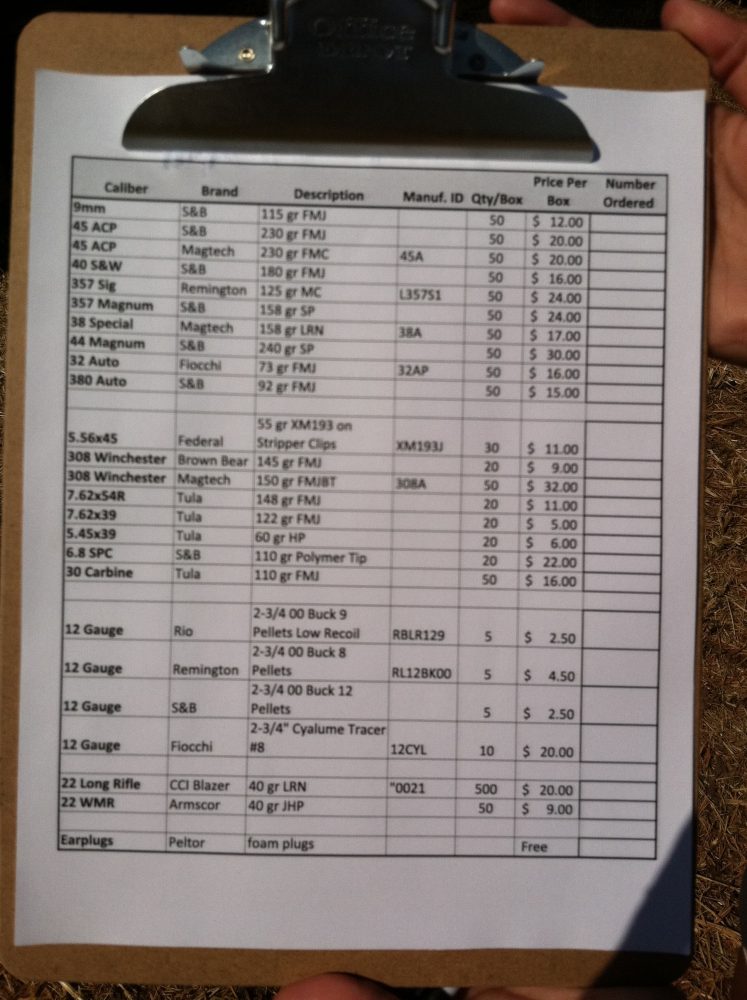 Ammo Menus, Ammo Girls, and Ammo Guys